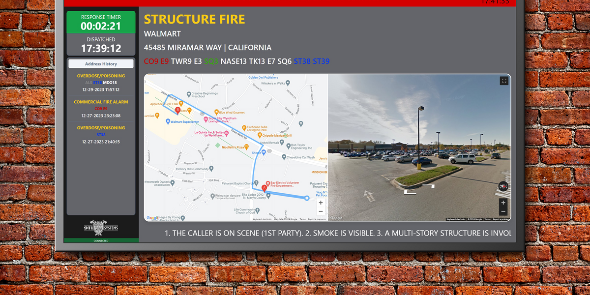 911 Systems - Call Alert Display | Quick Dispatch Information — 911 ...